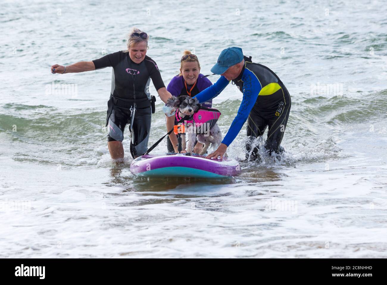 Poole, Dorset UK. 26th July 2020. UK weather: very windy, but warm and ...