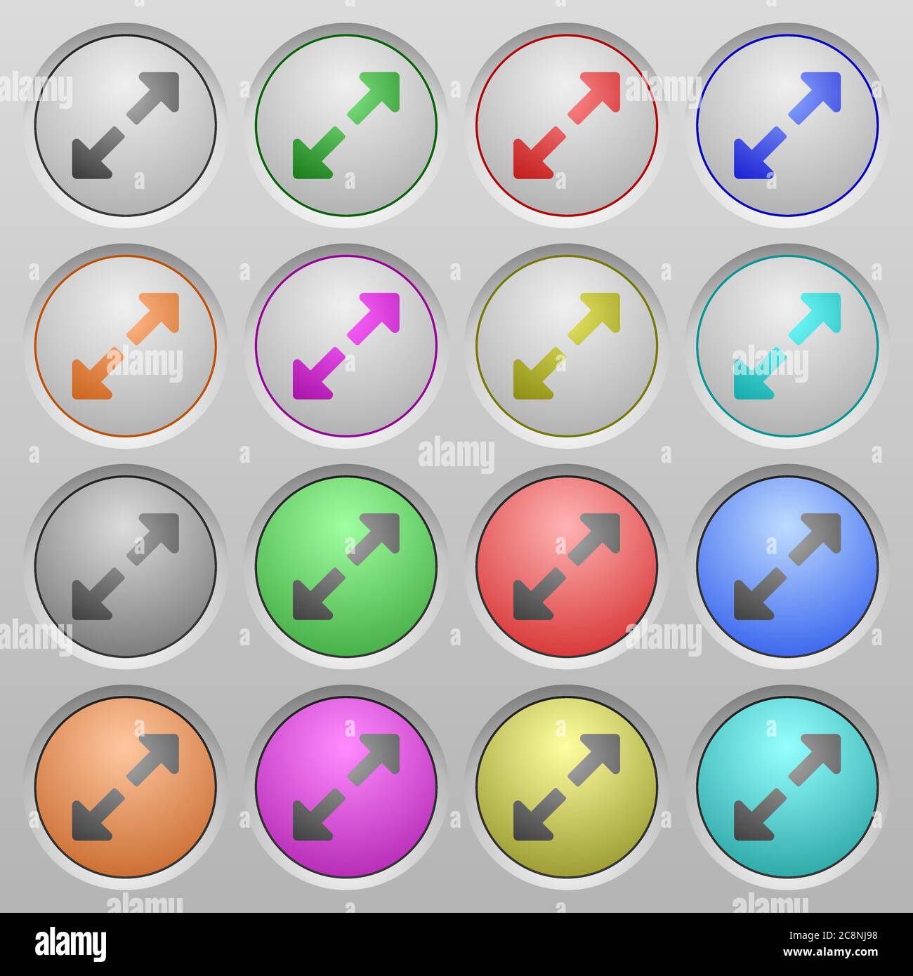 Set of Resize full plastic sunk spherical buttons Stock Vector Image ...