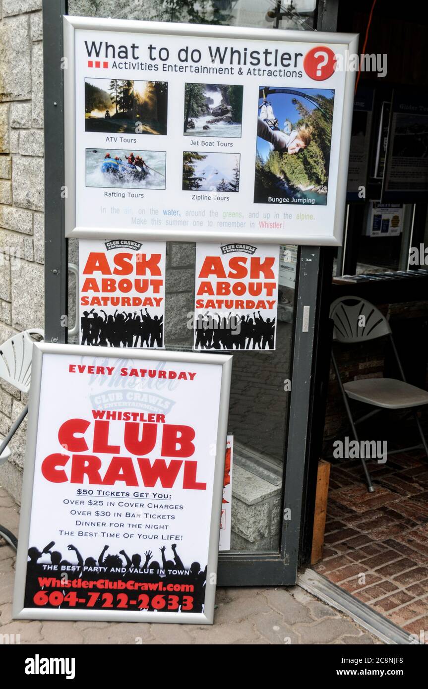 Whistler tourist board hi-res stock photography and images - Alamy