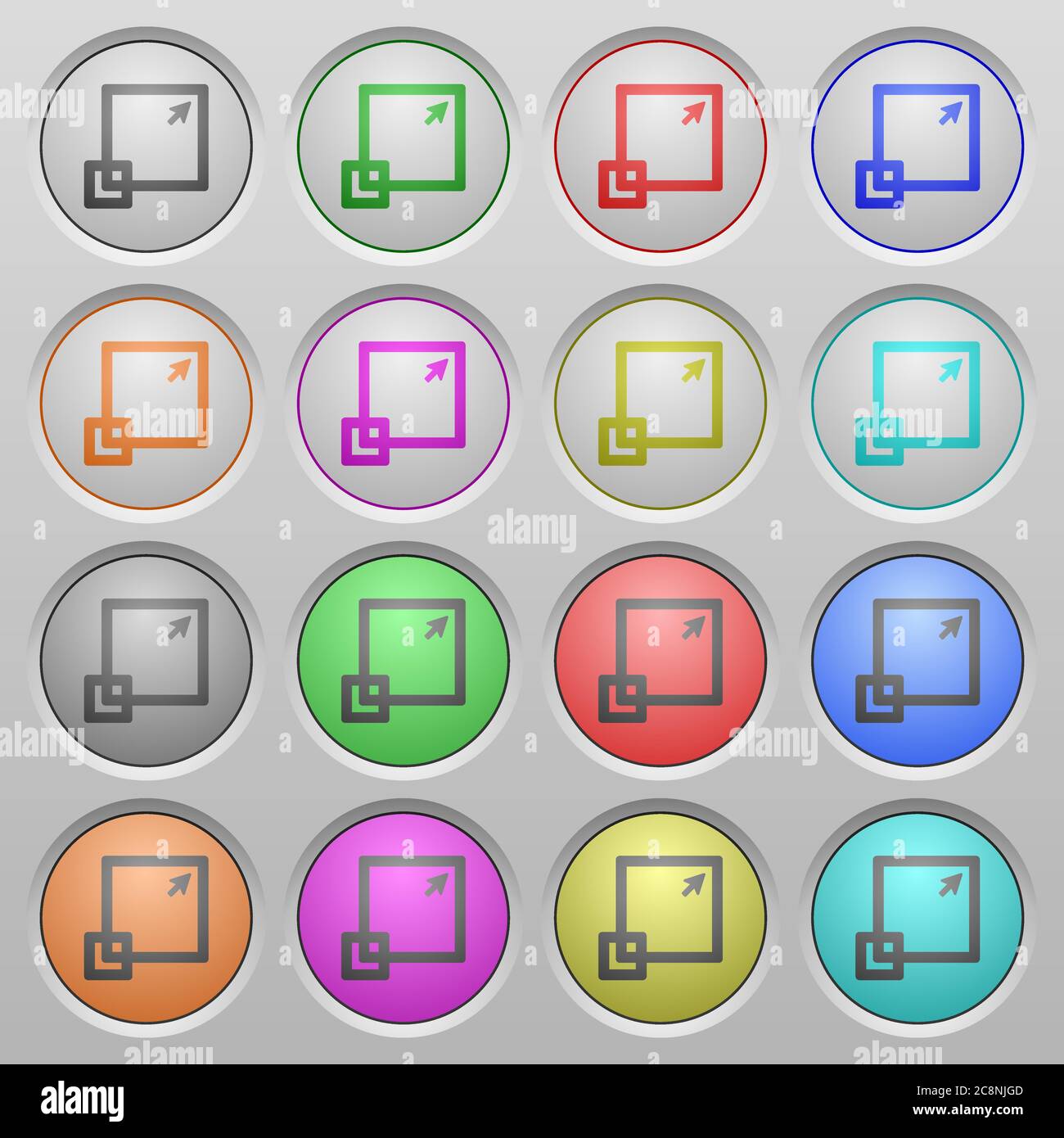 Set of maximize window plastic sunk spherical buttons Stock Vector ...