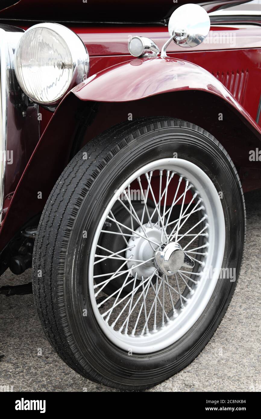 Old vintage red classic collectors car stock photo Stock Photo - Alamy