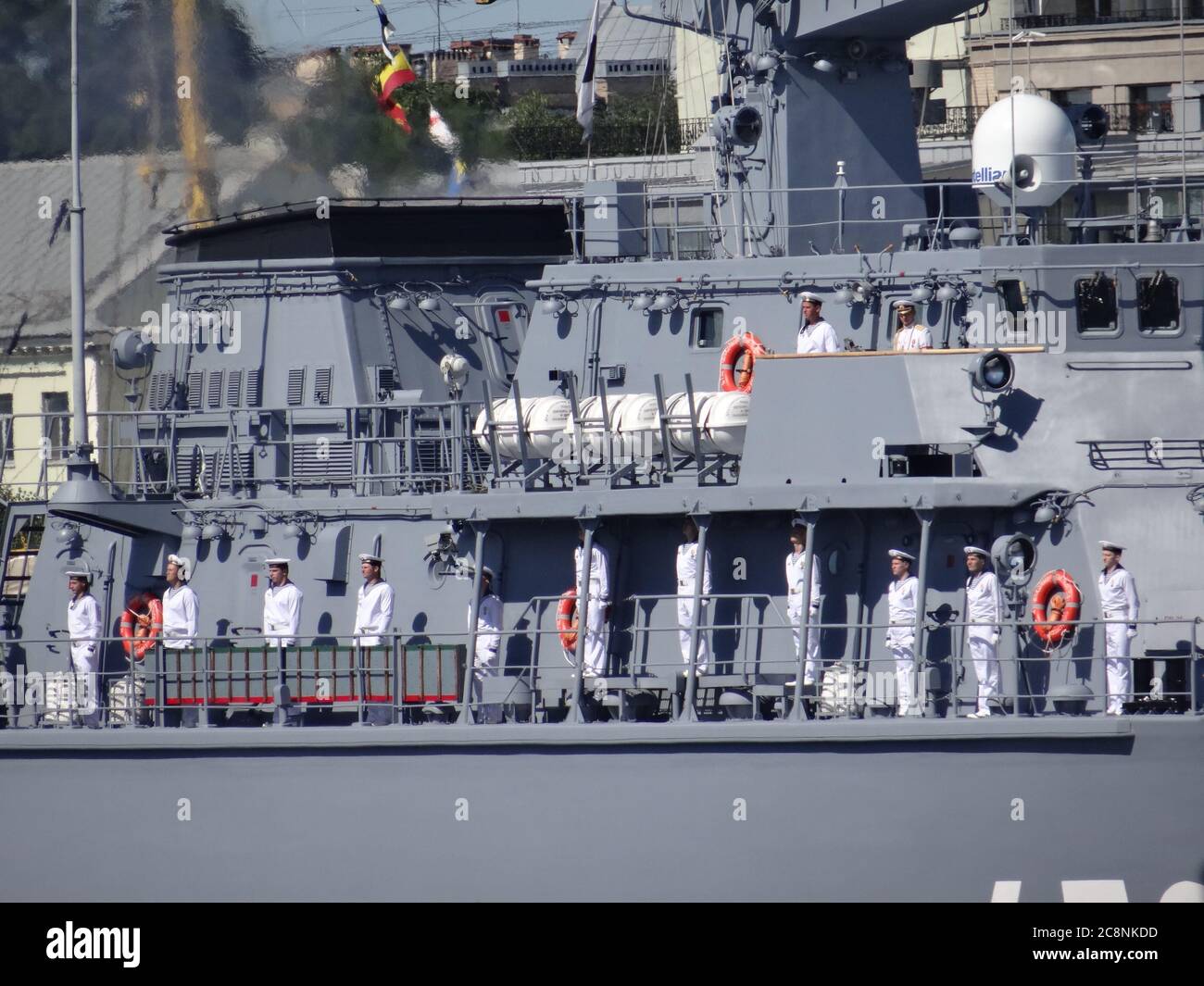 Russians Navy's Day celebration with the Maritime and Airforce Parades ...
