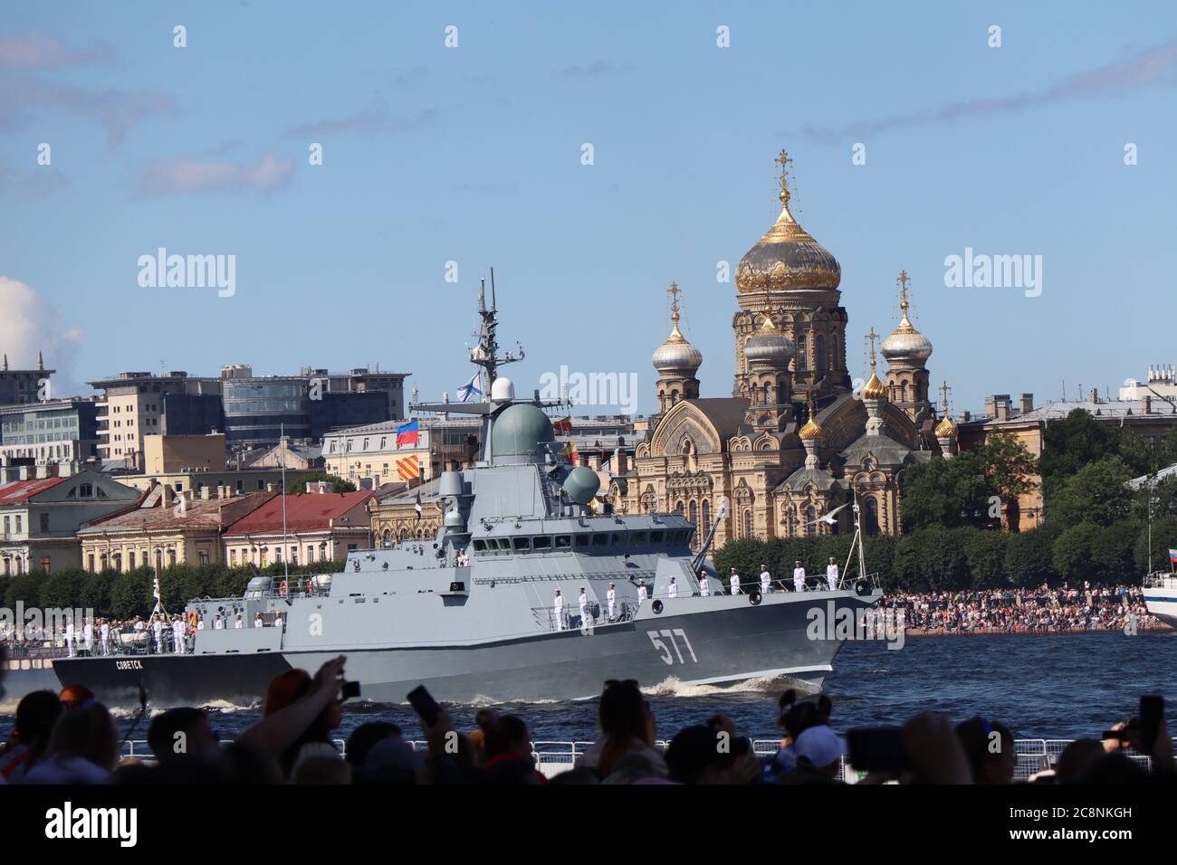 Russians Navy's Day celebration with the Maritime and Airforce Parades ...