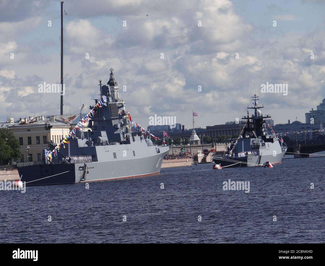 Russians Navy's Day celebration with the Maritime and Airforce Parades ...