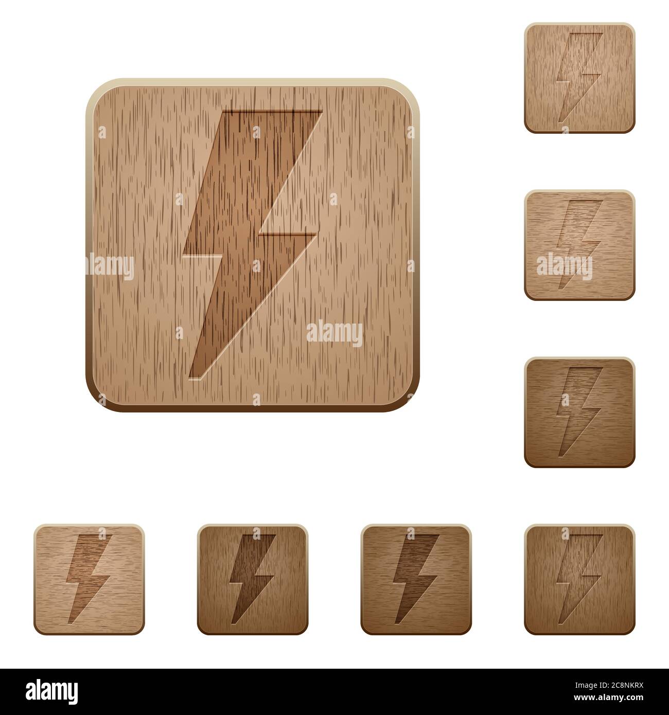 Set of carved wooden flash buttons in 8 variations Stock Vector Image ...