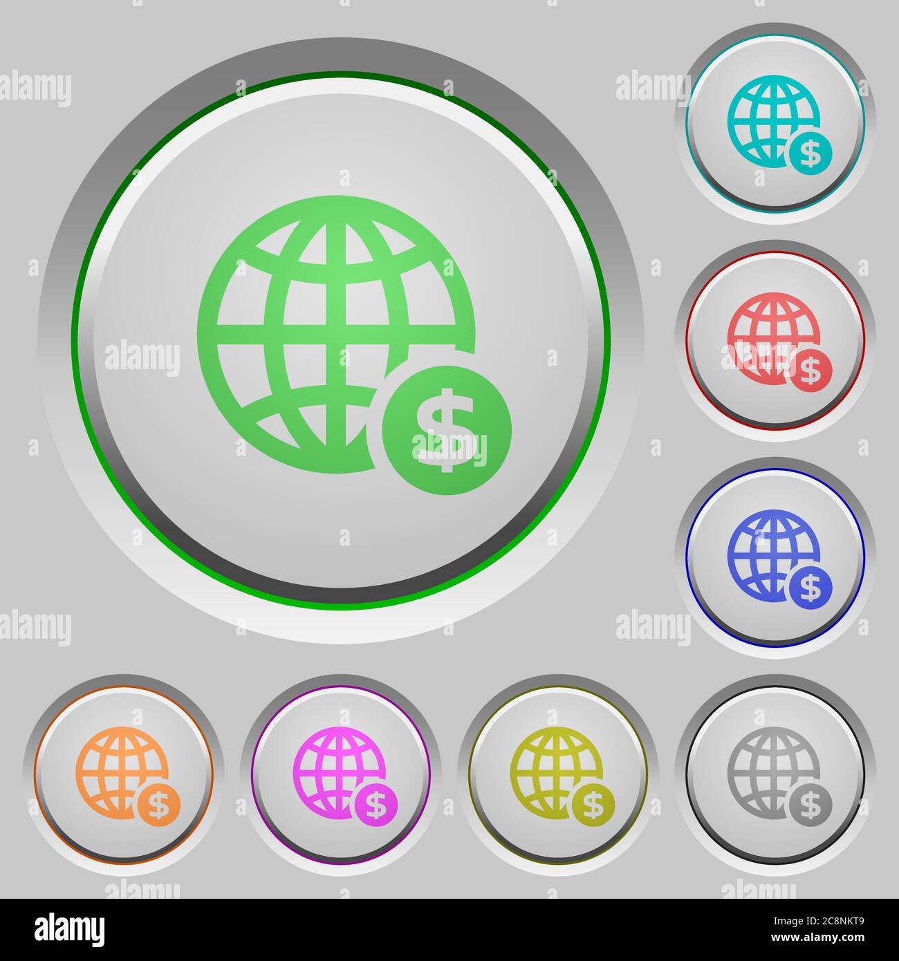 Set of color Online payment sunk push buttons Stock Vector Image & Art - Alamy