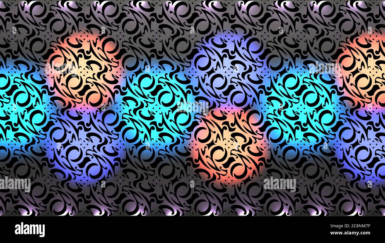 Stage Decor 7. 3d Rendering. Pattern background with spot light on it ...