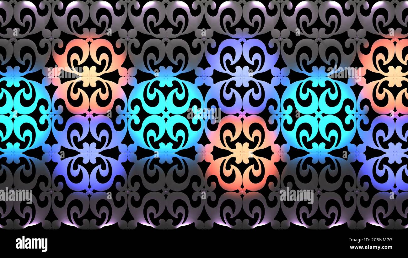 Stage Decor 8. 3d Rendering. Pattern background with spot light on it ...