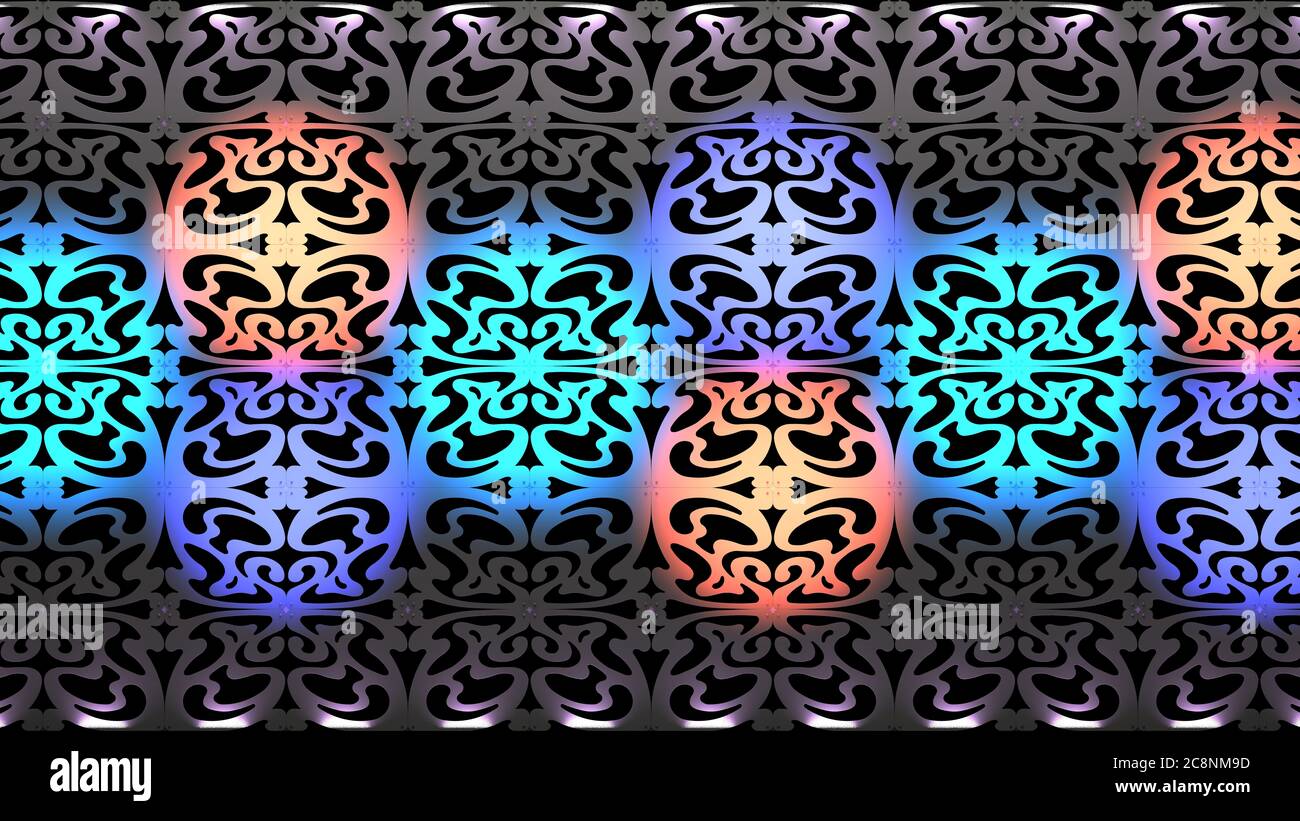 Stage Decor 9. 3d Rendering. Pattern background with spot light on it ...