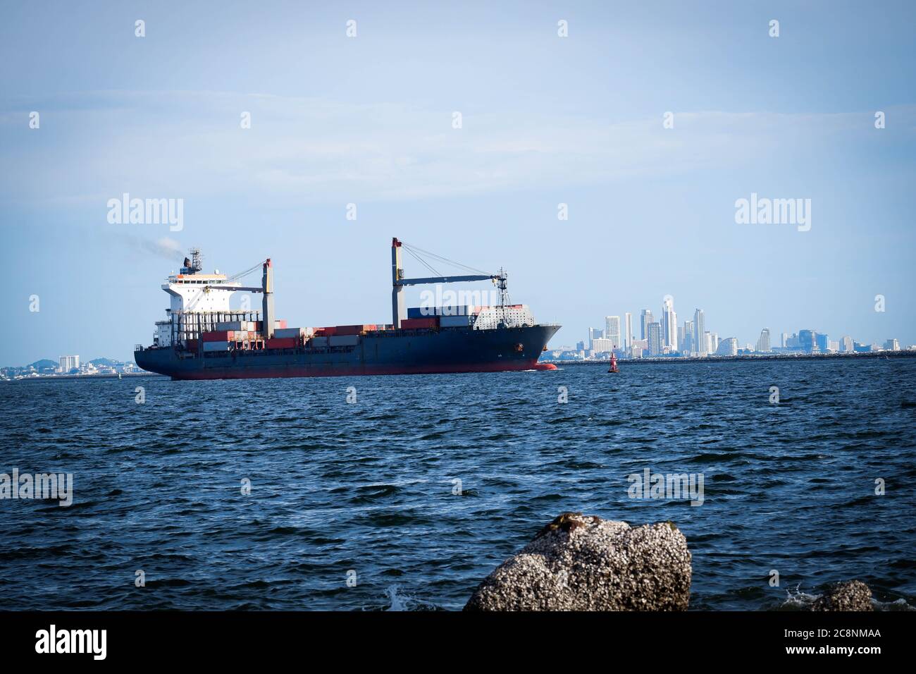 Offshore container ship for maritime export Stock Photo - Alamy