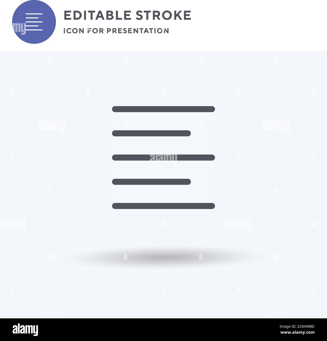 Align Left icon vector, filled flat sign, solid pictogram isolated on ...