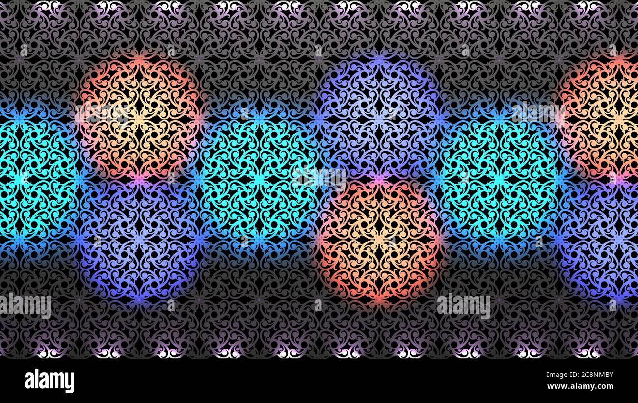 Stage Decor 10. 3d Rendering. Pattern background with spot light on it ...