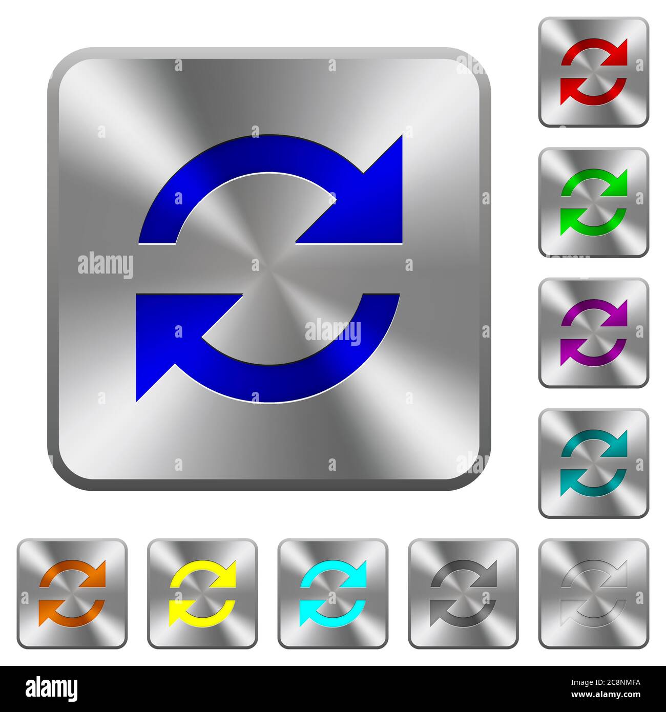 Illustration glossy refresh arrows Cut Out Stock Images & Pictures - Alamy