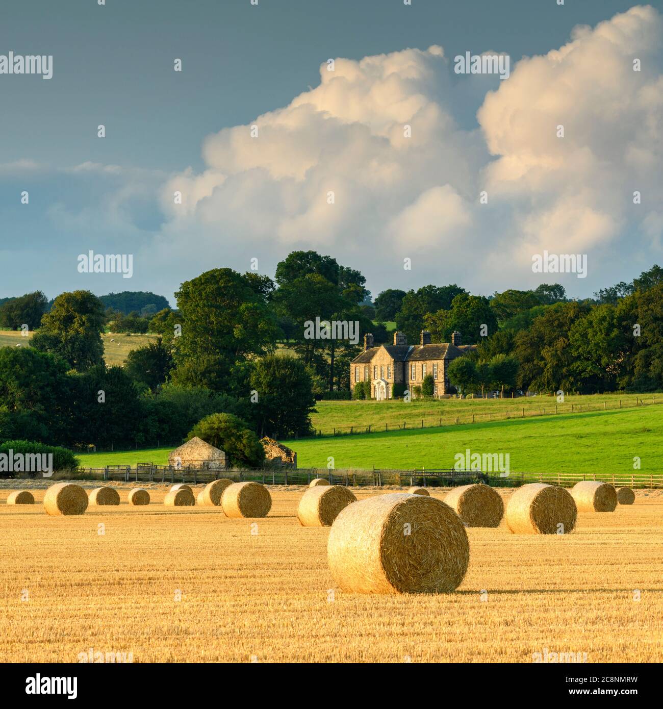 Grade 2 listed 18th century c18 leathley hall hi-res stock photography ...