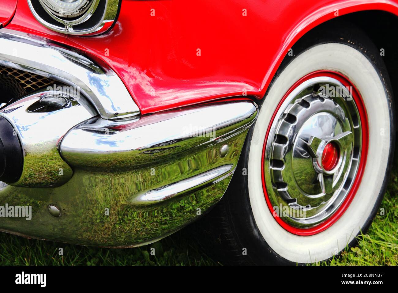 Old retro vintage red classic collectors car stock photo Stock Photo ...