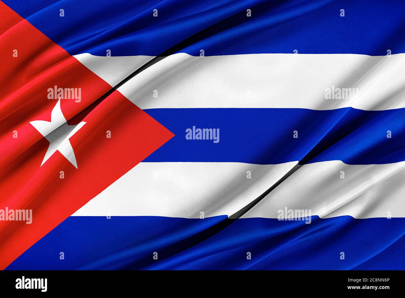 Waving flag cuba blowing in hi-res stock photography and images - Alamy