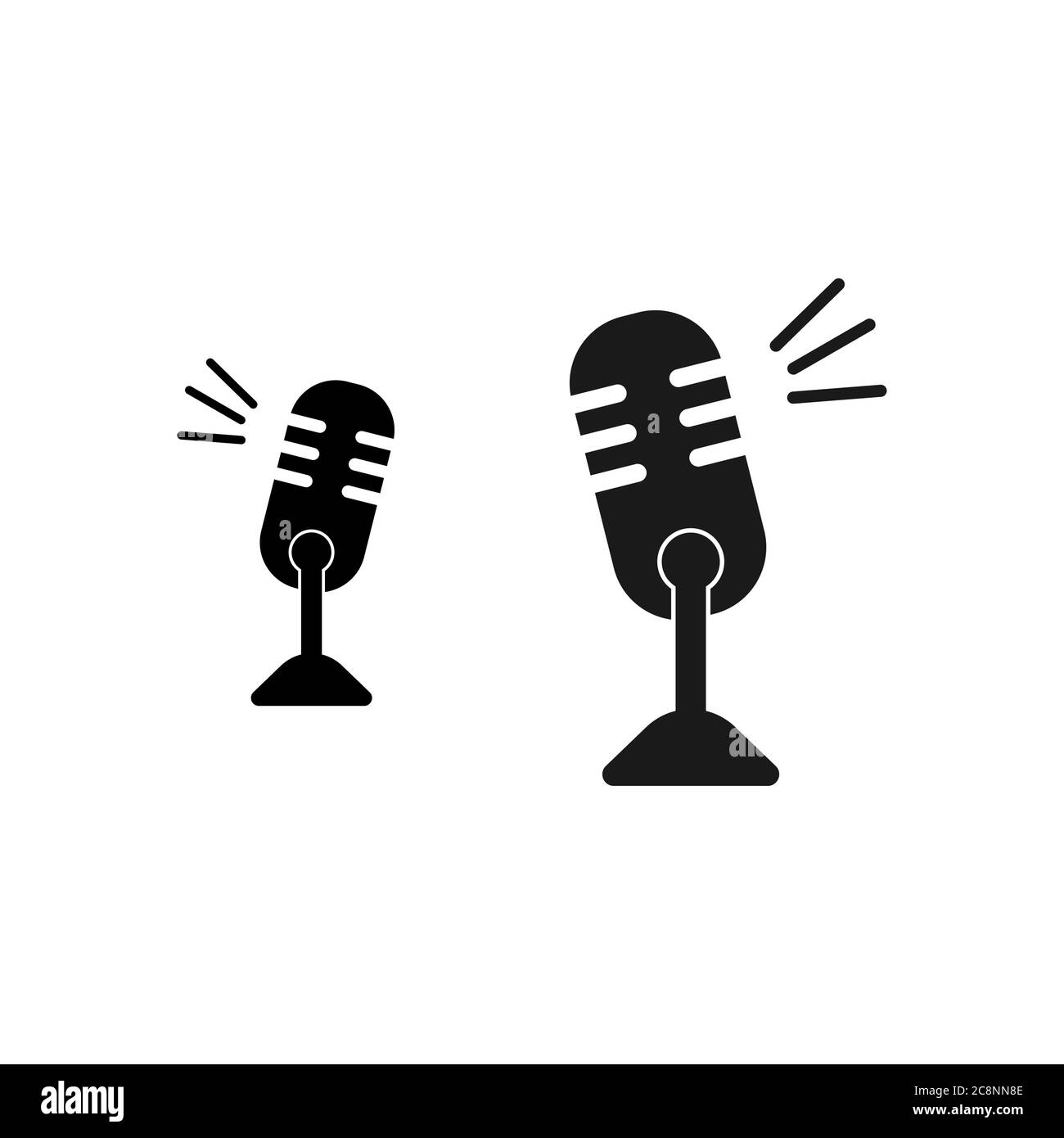 microphone vector design template illustration Stock Vector Image & Art ...