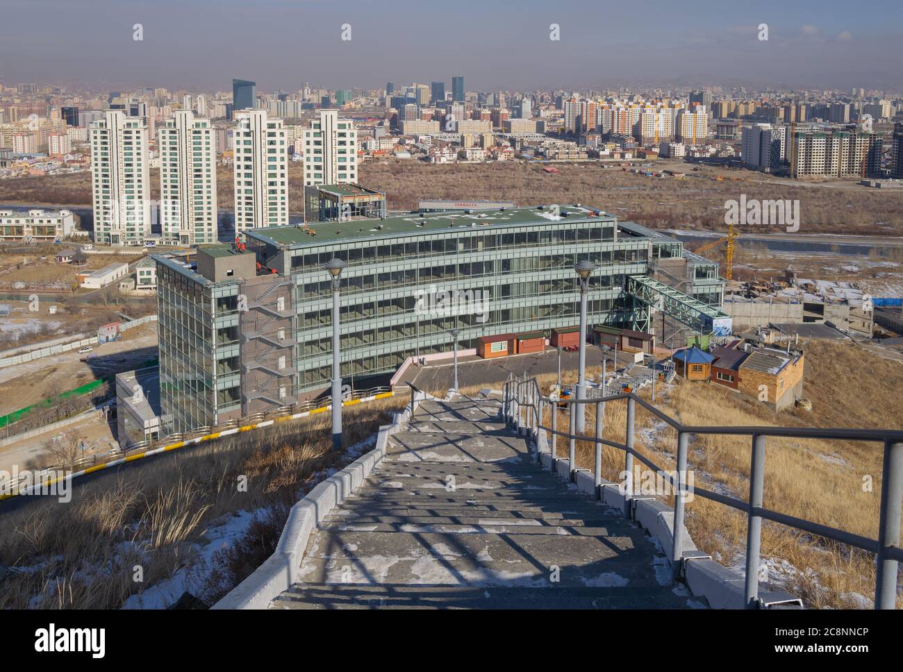 City view of housing development and urban sprawl in Ulaanbataar / Ulan ...