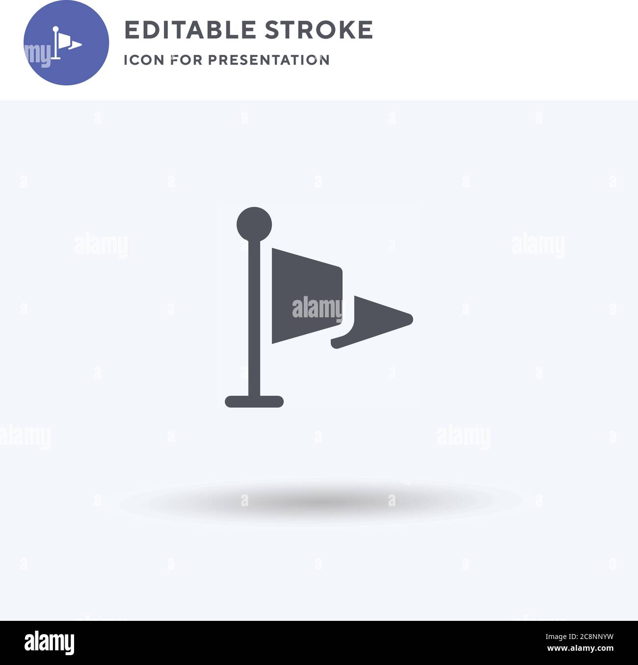 Red Flag icon vector, filled flat sign, solid pictogram isolated on ...