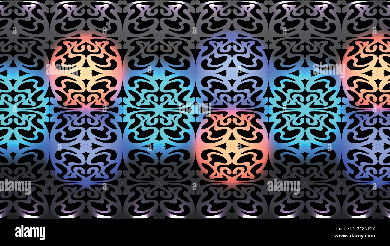 Stage Decor 9. 3d Illustration. Pattern background with spot light on ...