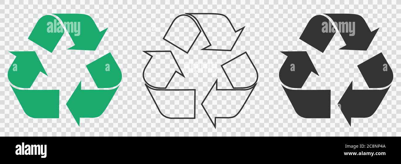 Recycle symbol icon vector. Reusing symbol isolated. Vector ...