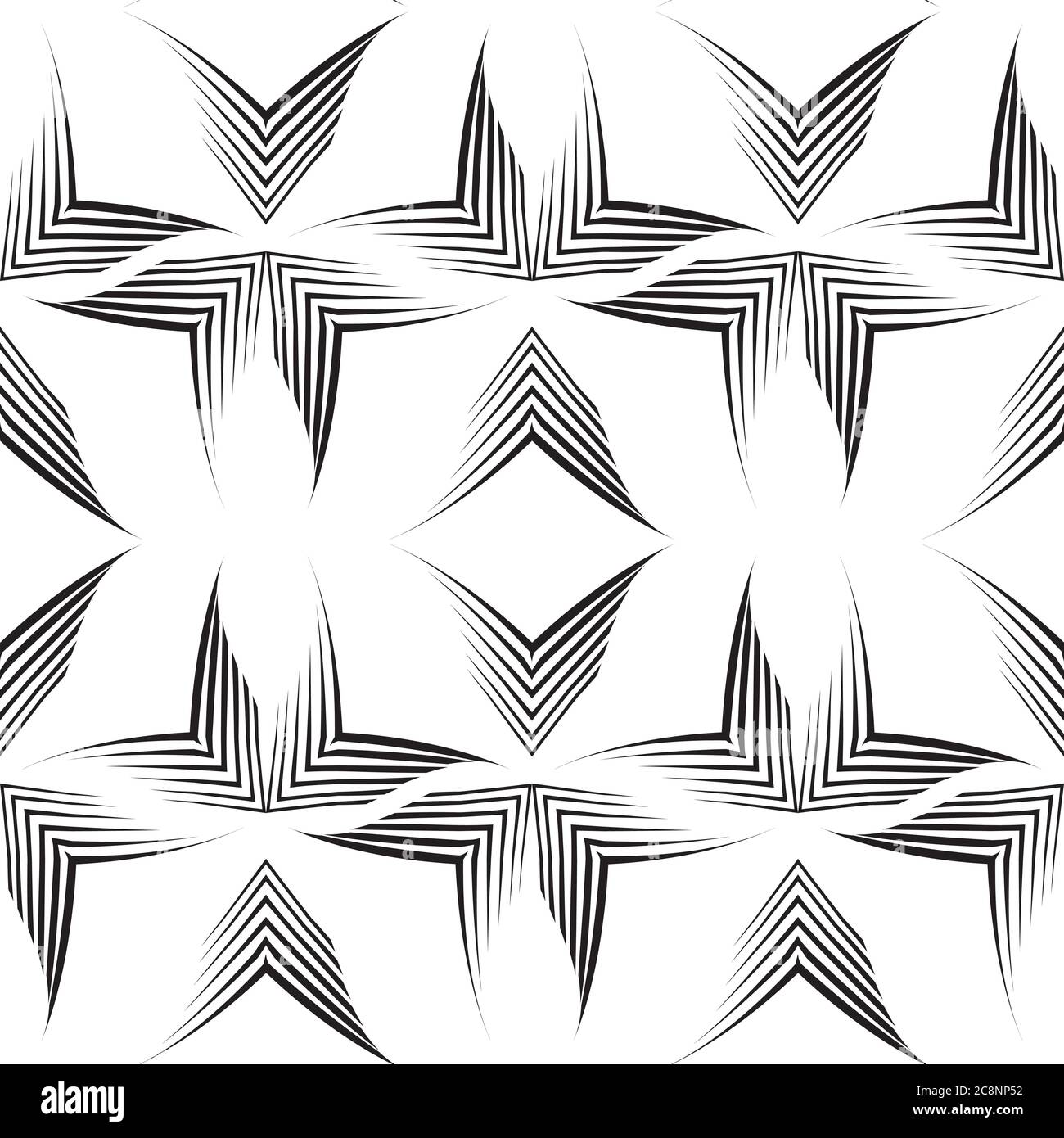 Seamless vector pattern of uneven lines drawn by a pen in the form of ...