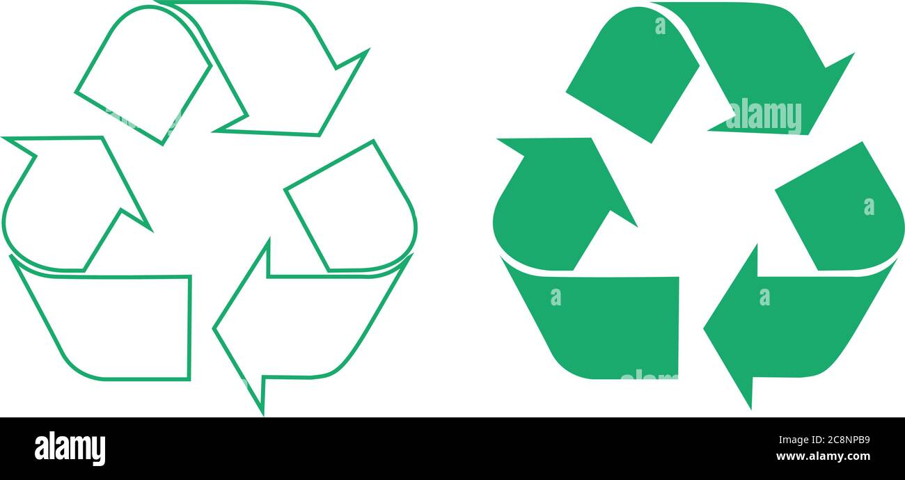 Recycle symbol icon vector. Reusing symbol isolated. Vector ...