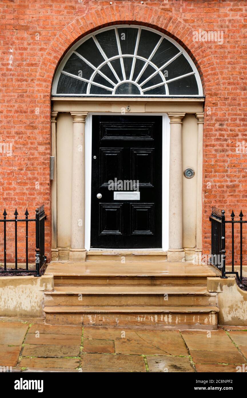 Georgian doorway. Winckley Square, Preston Stock Photo - Alamy