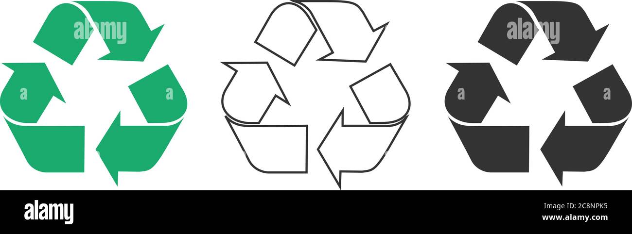 Recycle symbol icon vector. Reusing symbol isolated. Vector ...