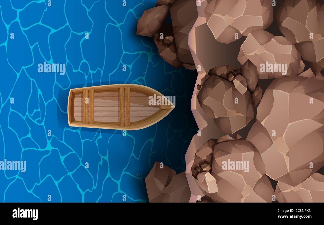 Rock in ocean beautiful Stock Vector Images - Alamy