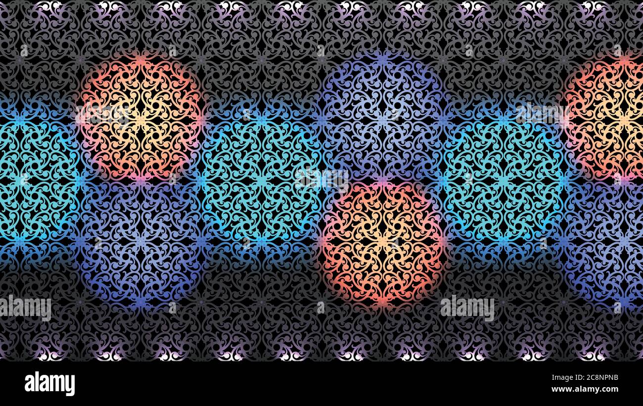 Stage Decor 10. 3d Illustration. Pattern background with spot light on ...