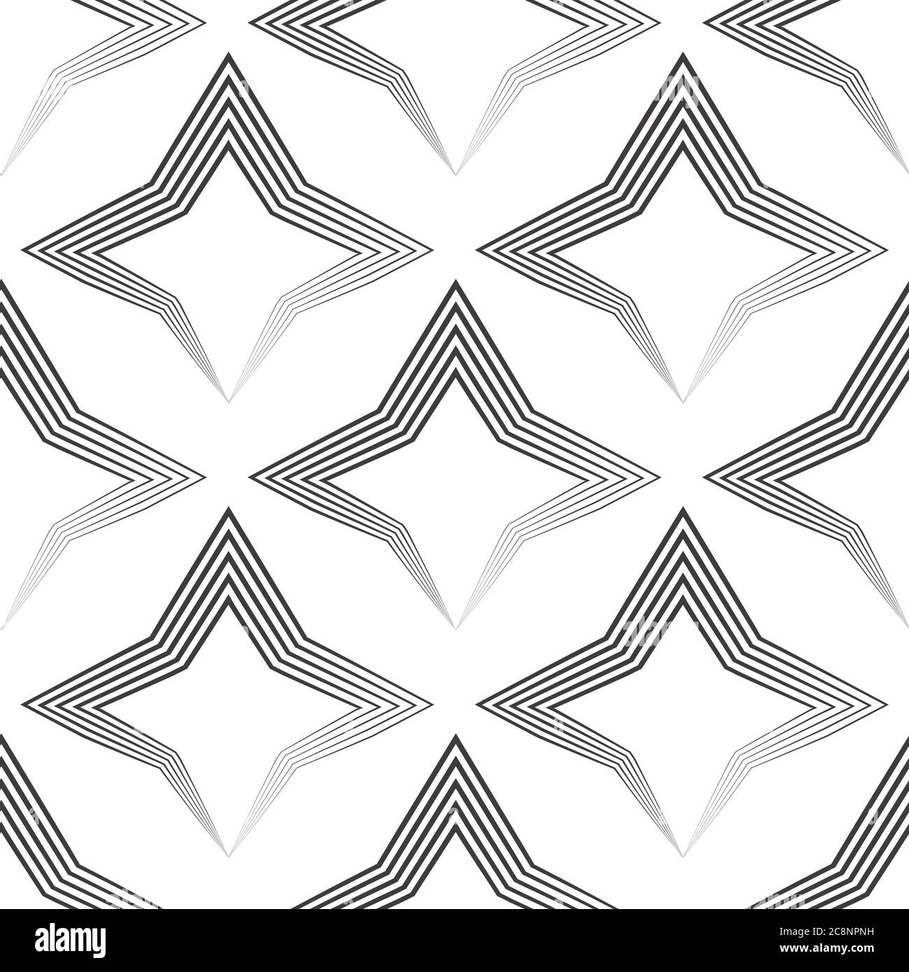 Seamless vector pattern of uneven black lines drawn by a pen in the ...