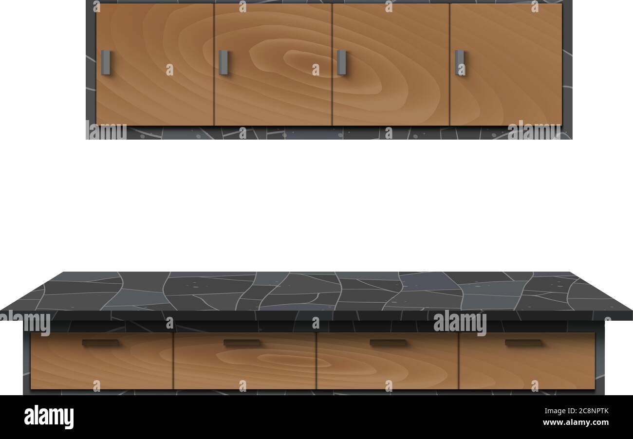 Wooden cabinet sink white Stock Vector Images - Alamy