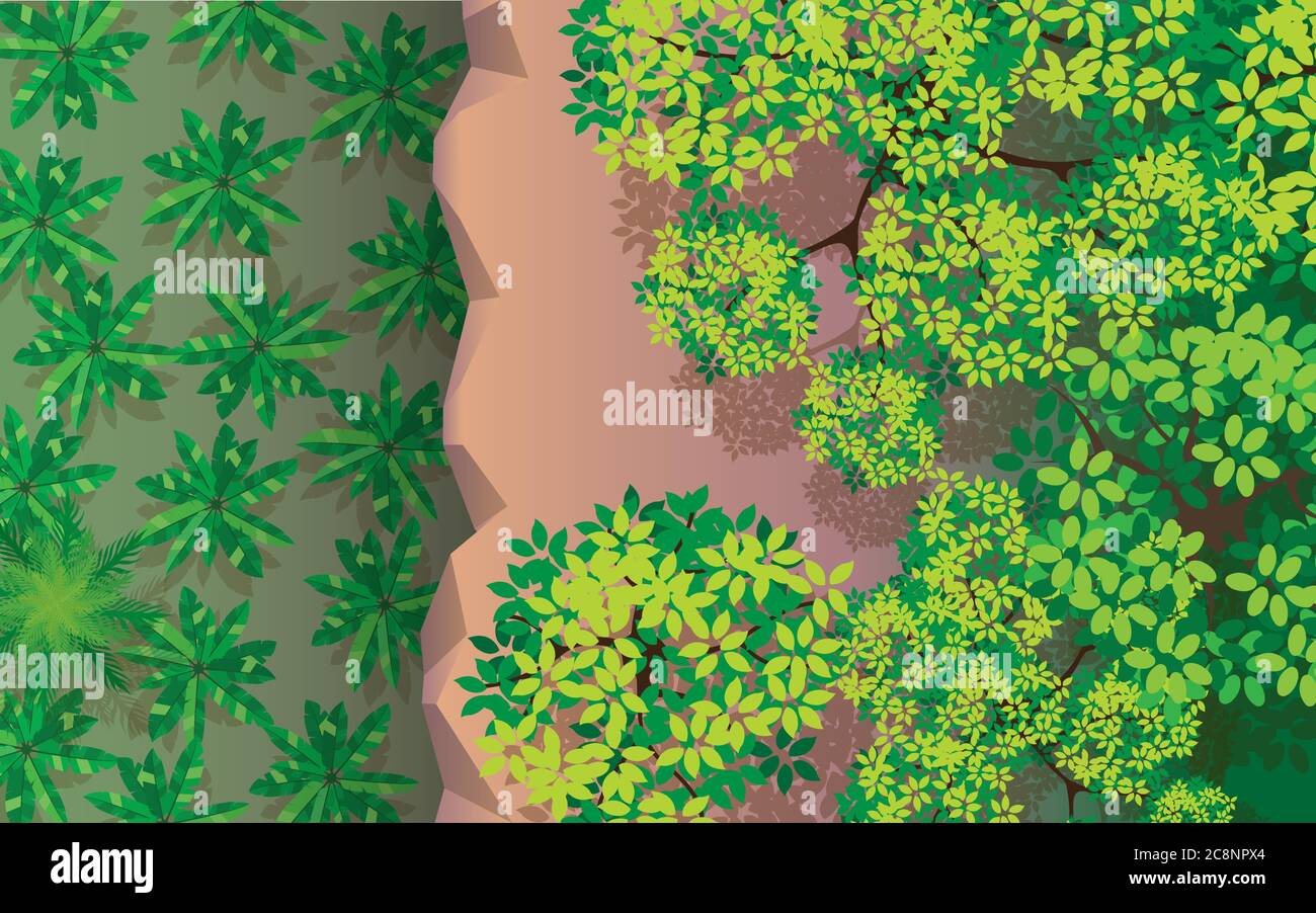 Beautiful top view lake Stock Vector Images - Alamy