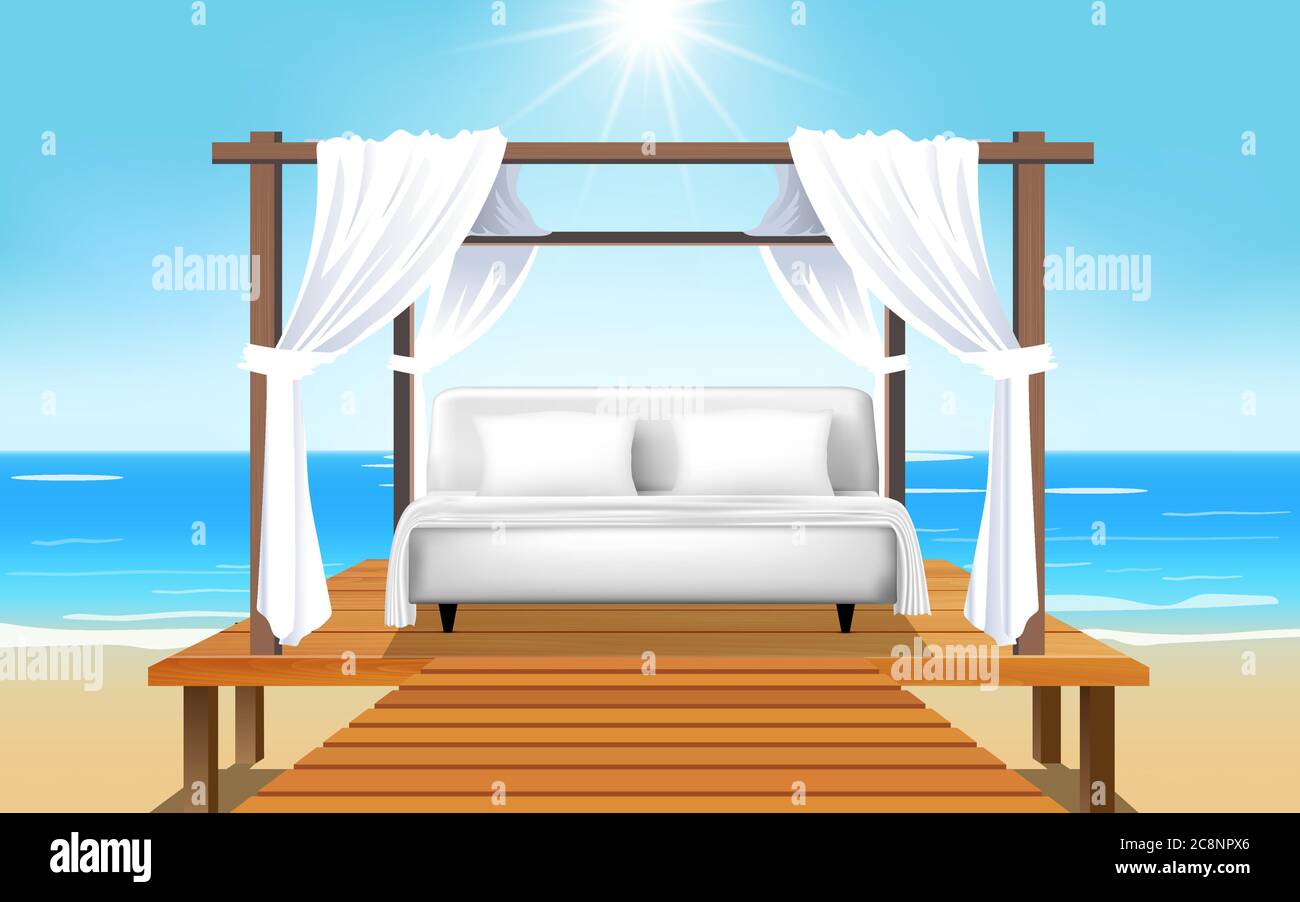 Holiday beach hut in Stock Vector Images - Alamy