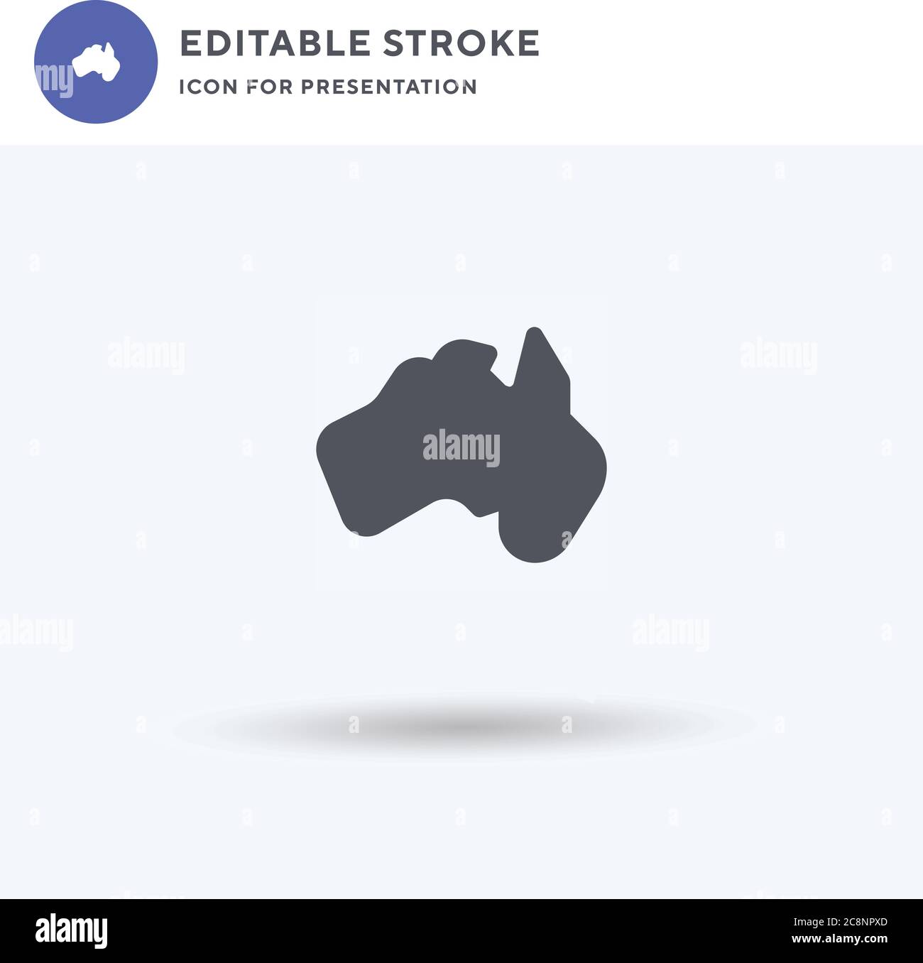 Australia icon vector, filled flat sign, solid pictogram isolated on ...
