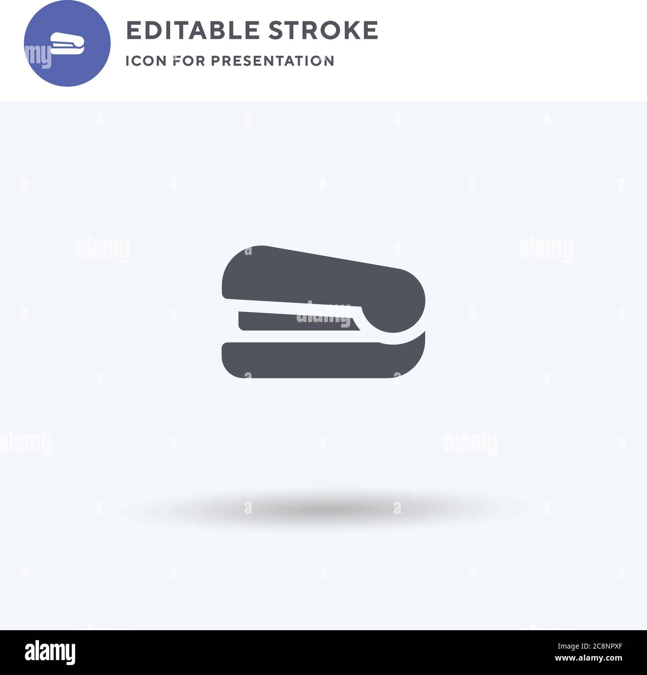 Stapler icon vector, filled flat sign, solid pictogram isolated on ...