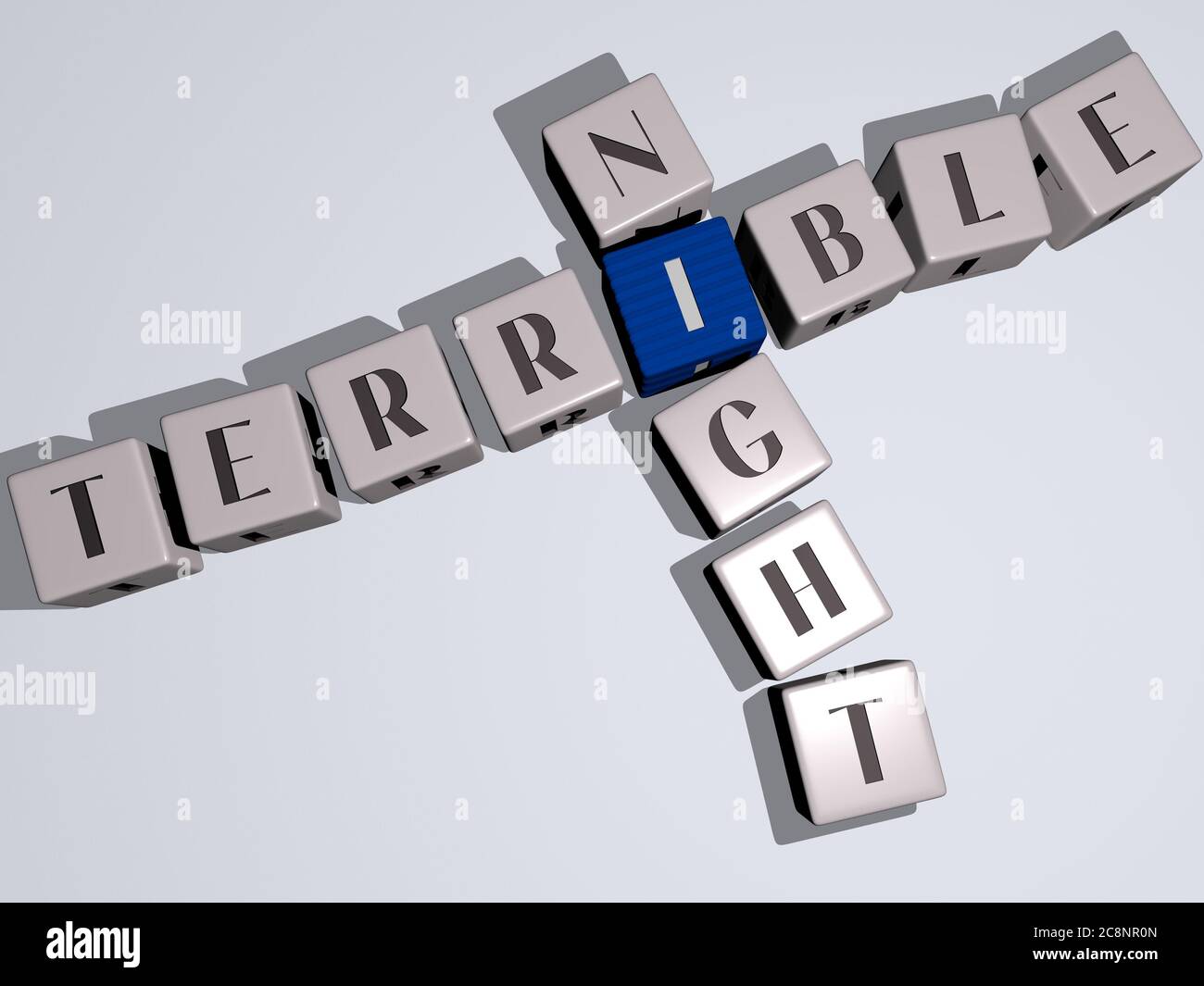 TERRIBLE NIGHT combined by dice letters and color crossing for the ...