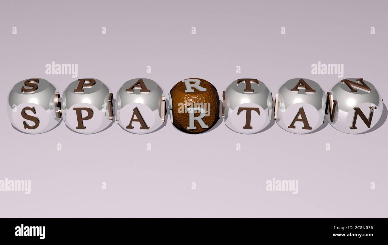 SPARTAN combined by dice letters and color crossing for the related ...