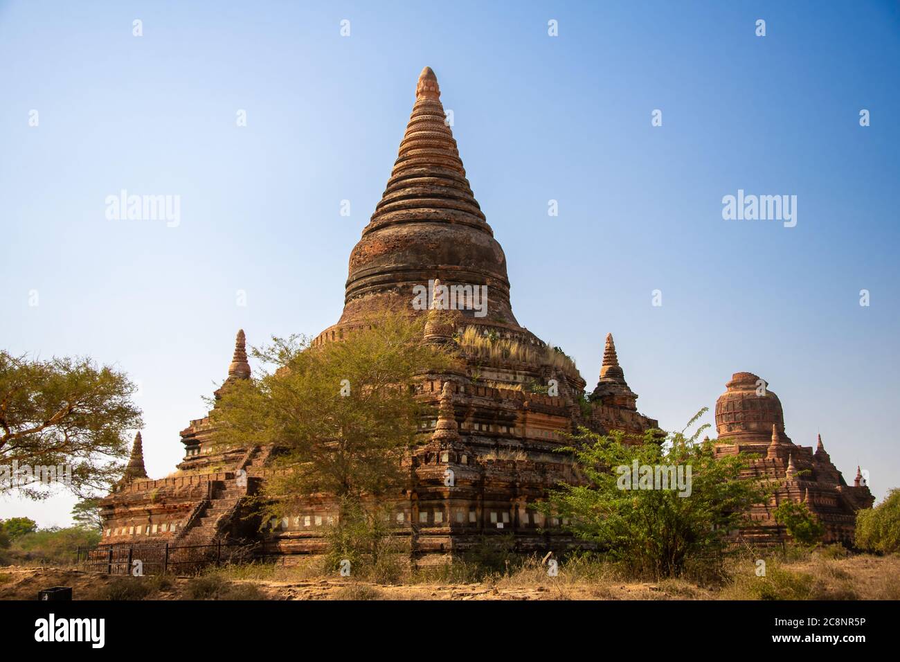 Ancient Mingalazedi Pagoda, or the "Blessing Stupa" in Old Bagan ...