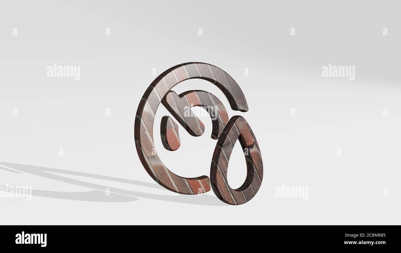 humidity high casting shadow with two lights. 3D illustration of ...