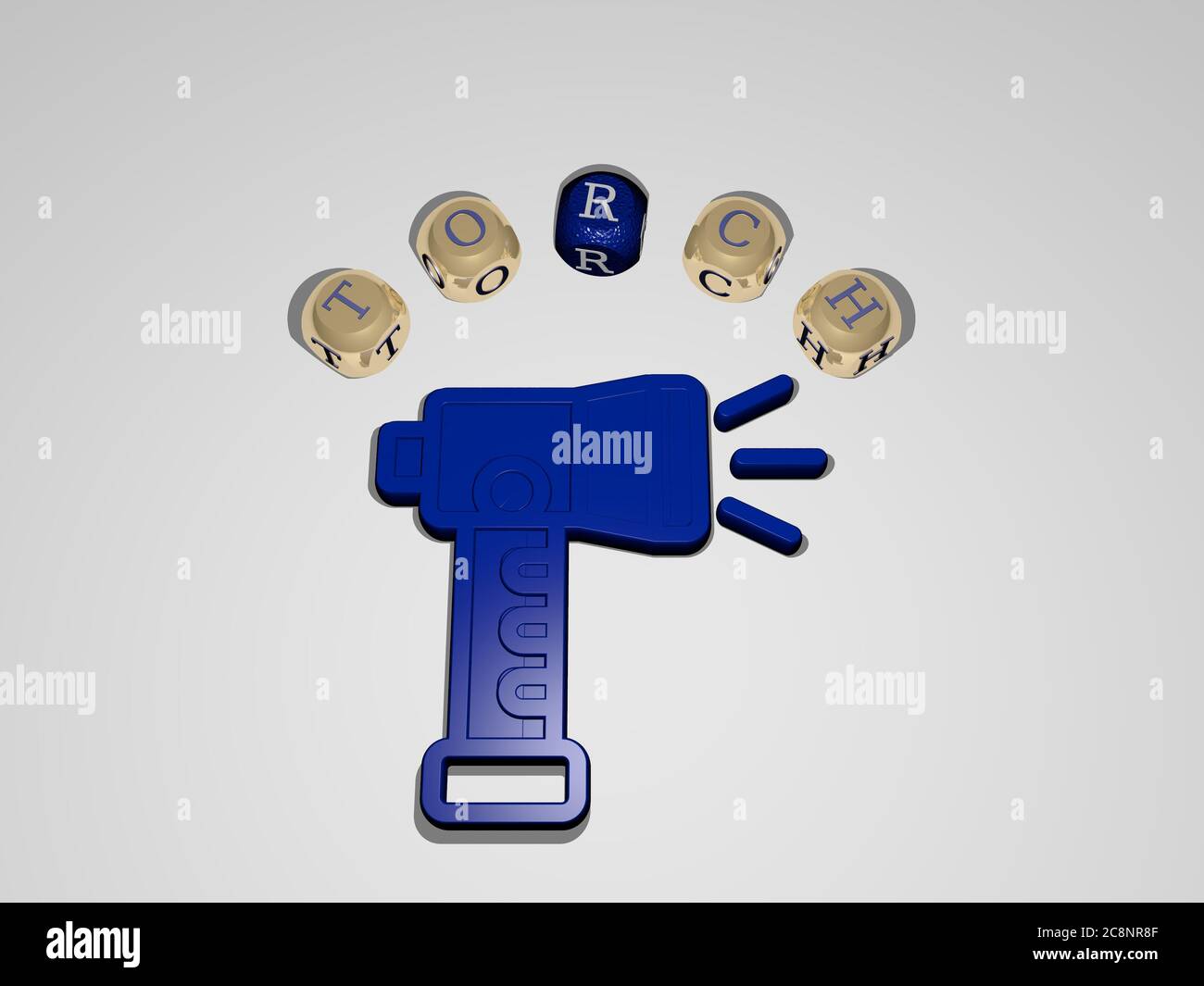 3D illustration of TORCH graphics and text around the icon made by ...