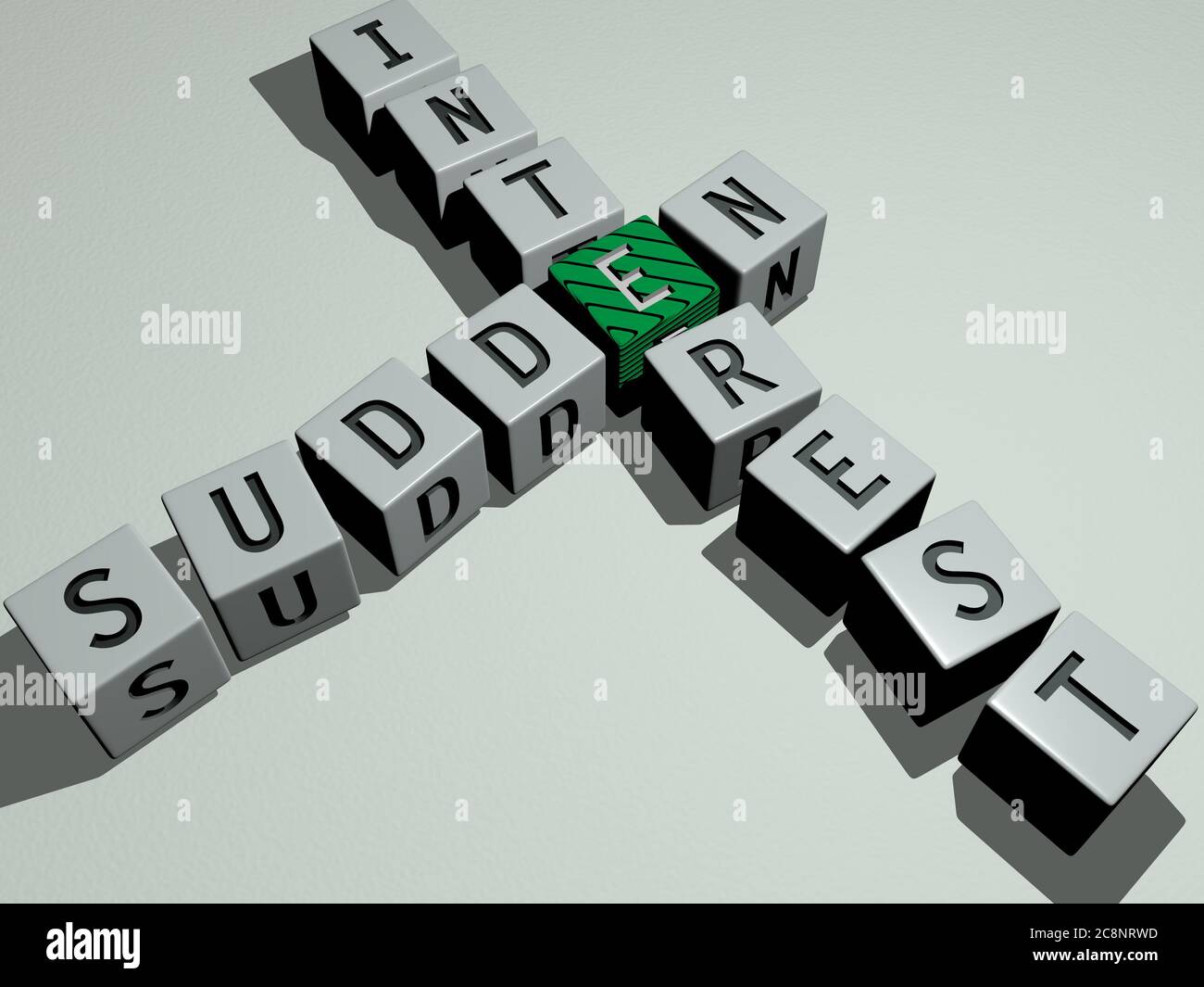 combination of sudden interest built by cubic letters from the top ...