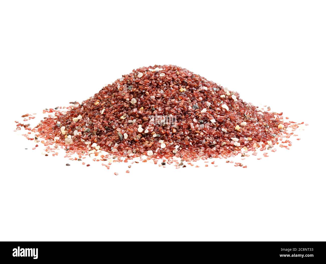 Red stone plate with black and white grain isolated on white Stock ...