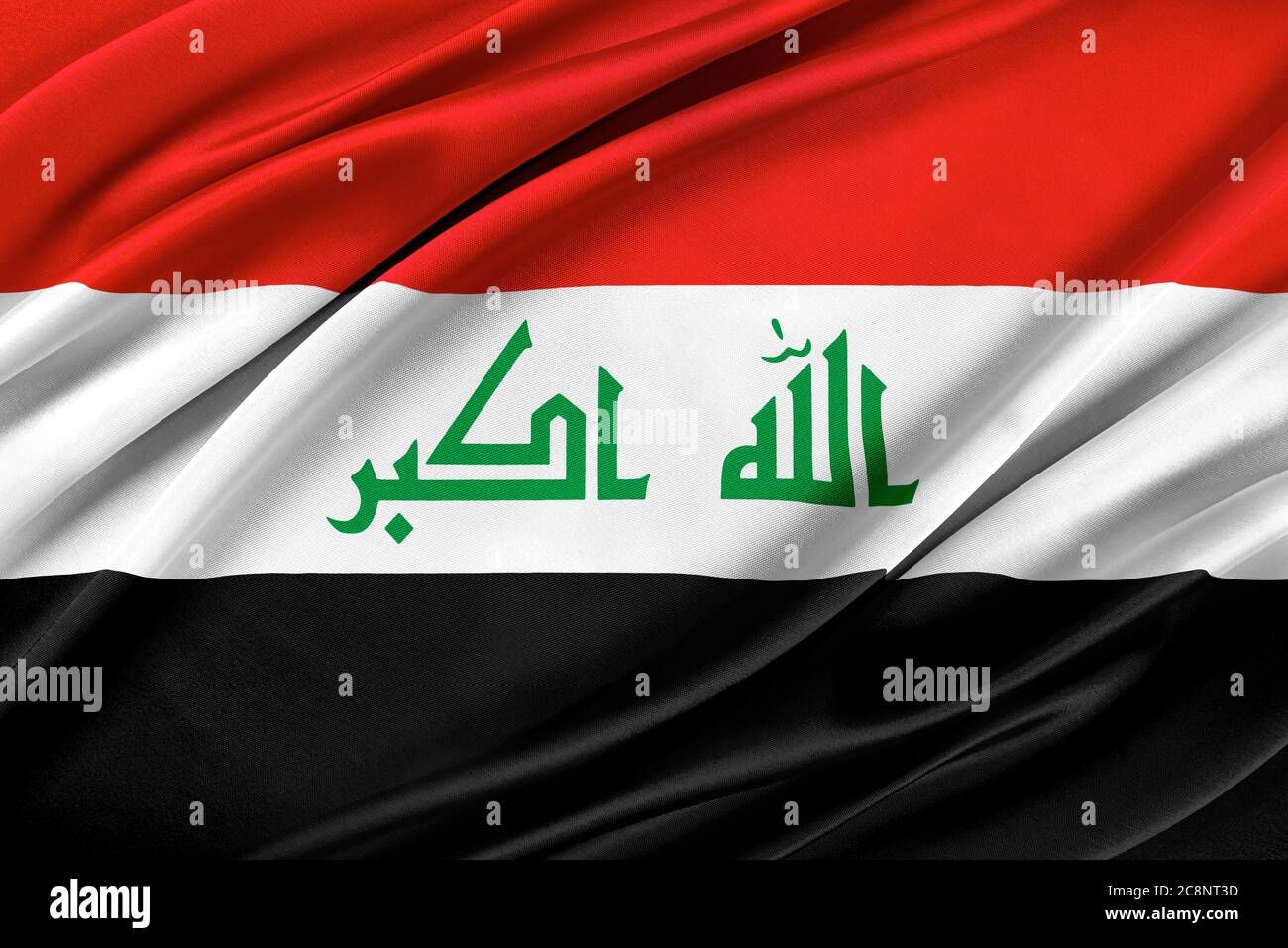 Colorful Iraq flag waving in the wind Stock Photo - Alamy