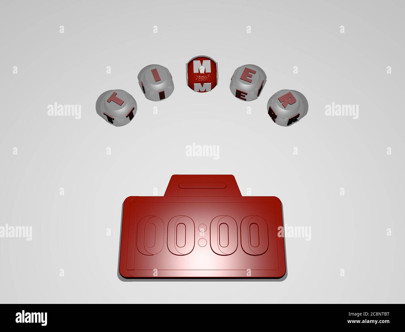 3D illustration of TIMER graphics and text around the icon made by ...