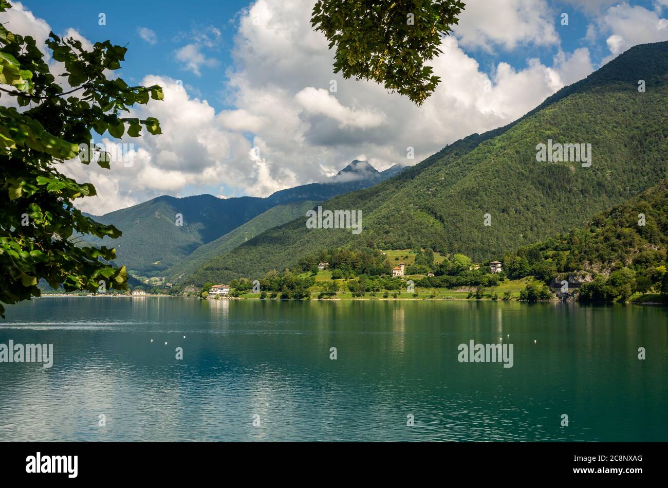Ledro Lake in Ledro Valley, Trentino Alto Adige,northern Italy, Europe ...