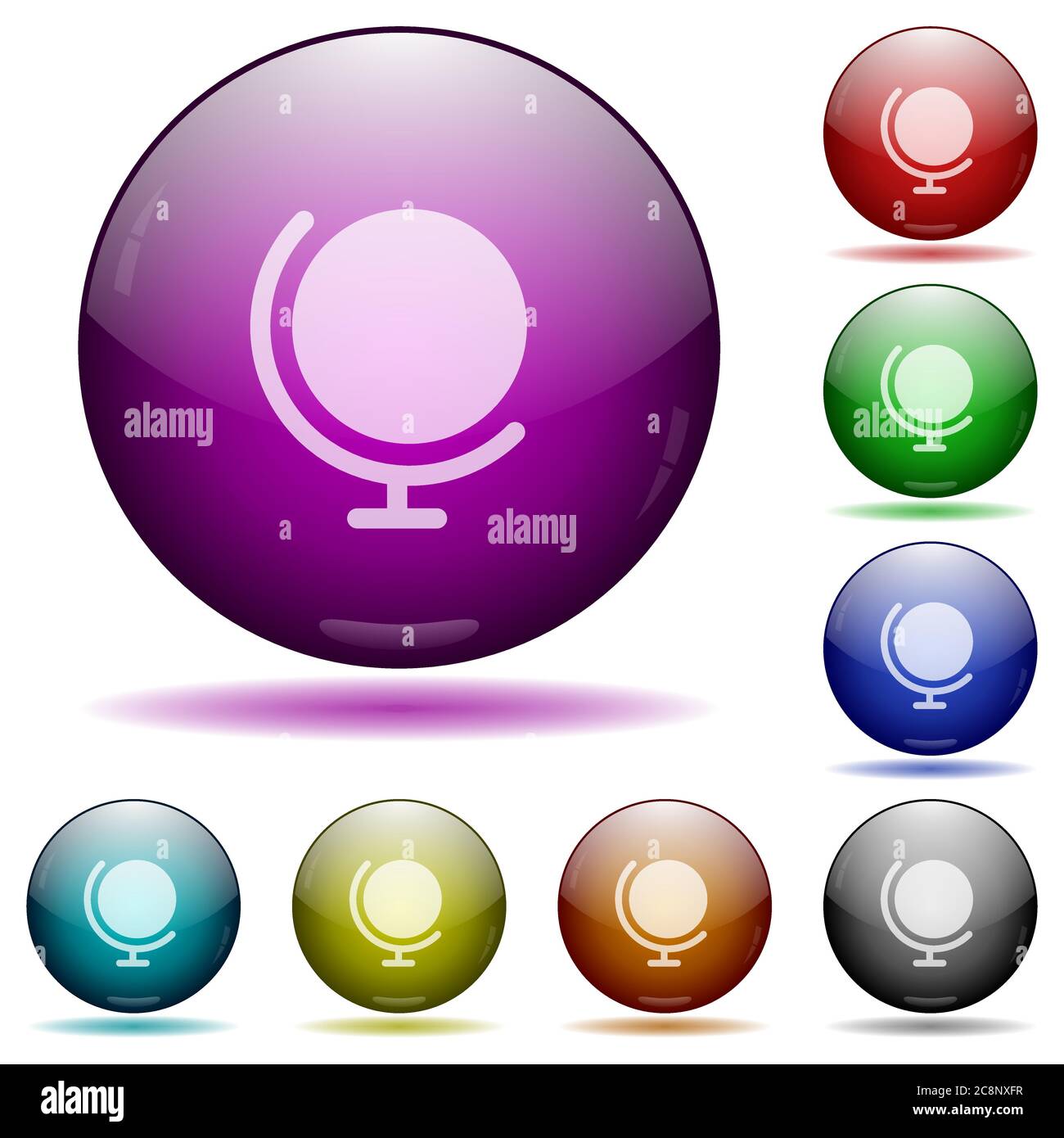 Earth planet globe icon shadows hi-res stock photography and images - Alamy
