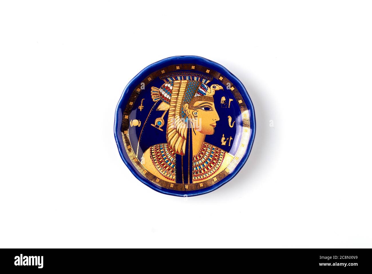 Plate with ancient egyptian god image Stock Photo - Alamy