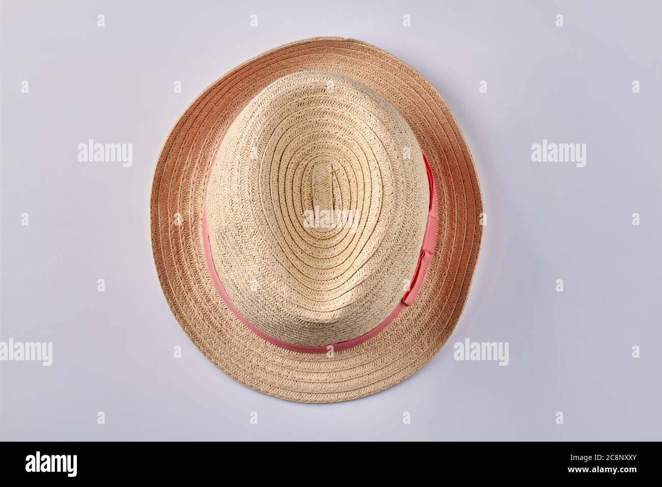 Female straw hat top view Stock Photo - Alamy